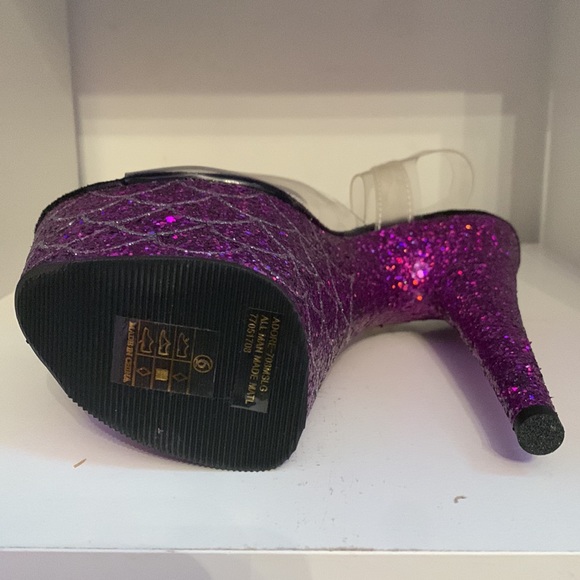 Pleaser | Shoes | Pleaser Purple Mermaid Glitter Pole Dance Stilettos ...